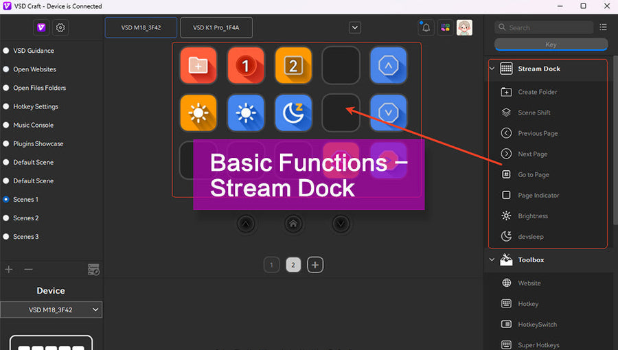 Basic Functions - Stream Dock – VSDinside Stream Deck, AI Keyboard