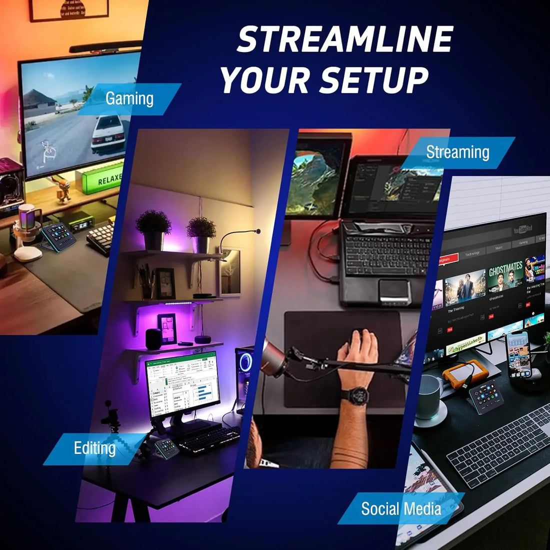 VSDinside Stream Dock M18 – Programmable Macro Keypad, Stream Deck Alt ...