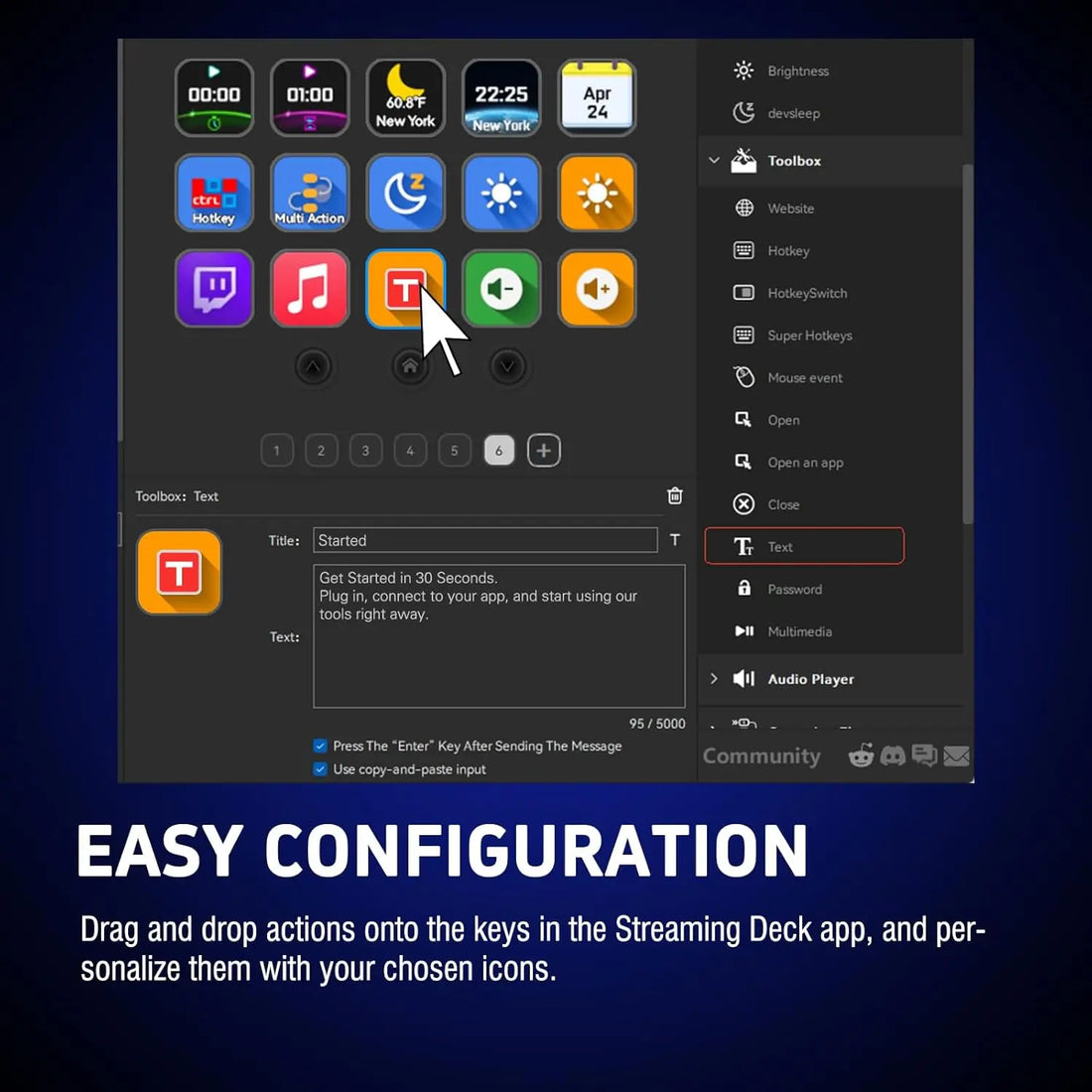 VSDinside Stream Dock M18 – Programmable Macro Keypad, Stream Deck Alt ...